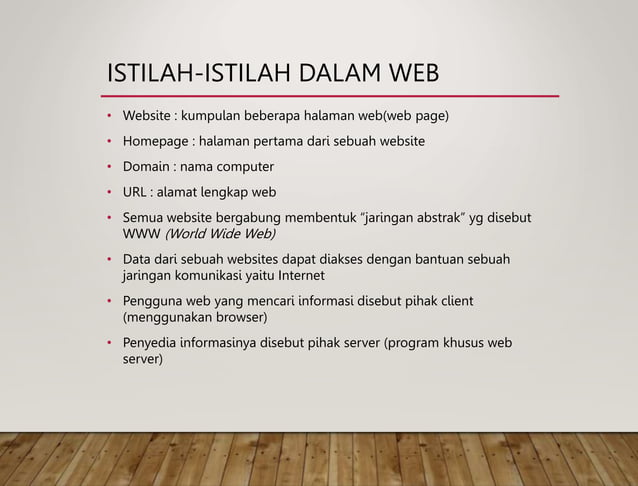 Teknologi Aplikasi Web I : Internet | PPT