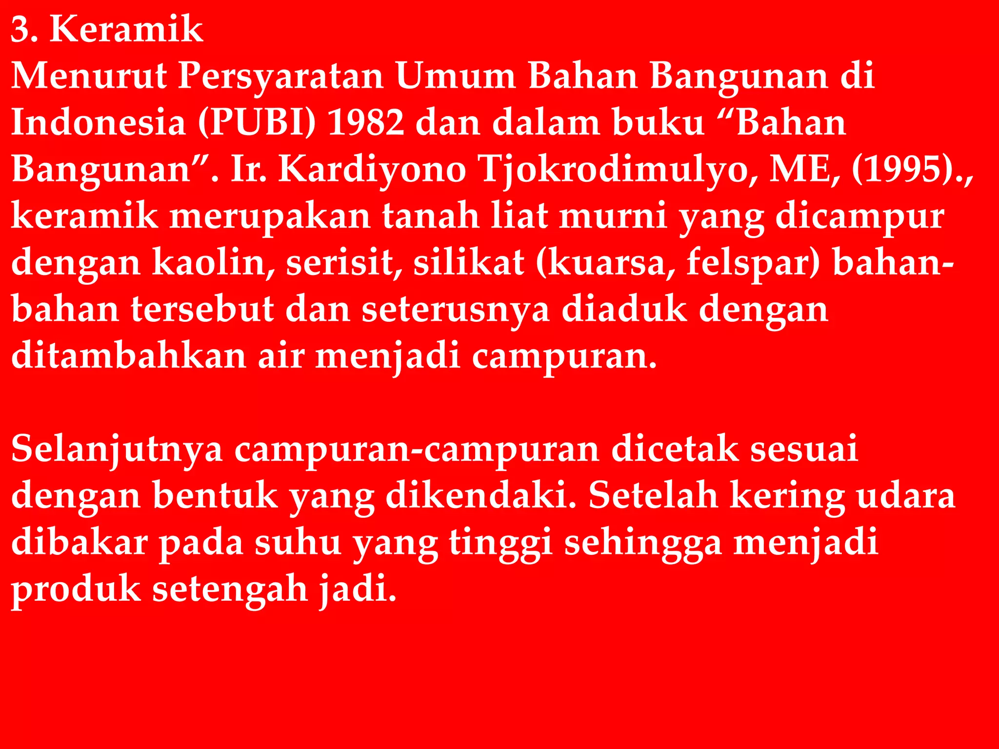 Teknologi bahan konstruksi bahan 1 | PPTX