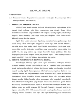 materi Teknologi digital fisika SMA | DOCX