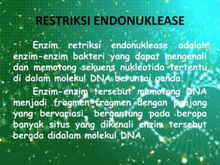 Teknologi dna rekombinan | PPTX