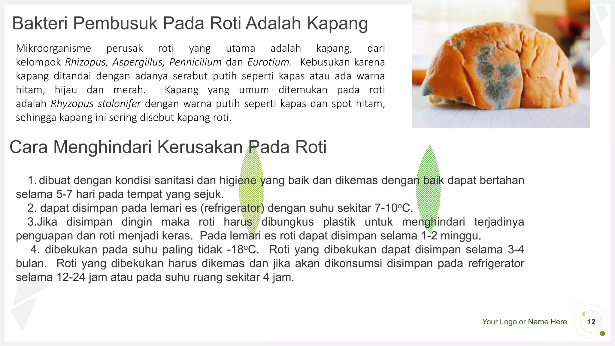 Teknologi Fermentasi Pada Pembuatan Roti | PPTX