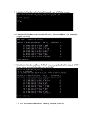 Teknologi flashback pada oracle | PDF