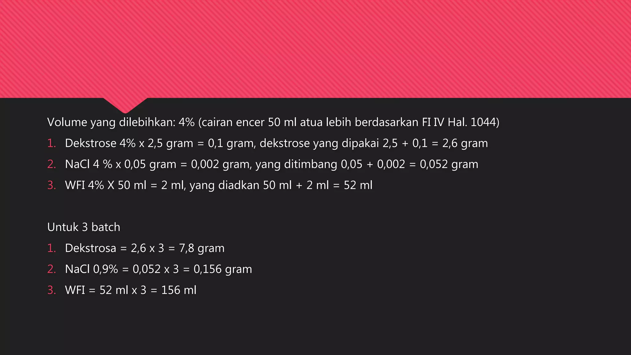 Teknologi formulasi iii infus dekstrosa | PPTX