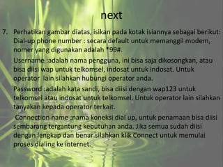 cara menyambungkan komputer ke internet dengan dial-up | PPTX