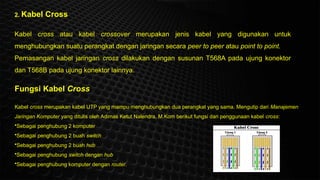 TEKNOLOGI JARINGAN KABEL dan juga NIRKABEL | PPTX