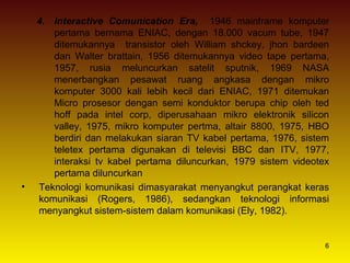 Teknologi komunikasi dan masyarakat | PPT