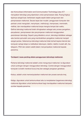 Teknologi maklumat ict | PDF
