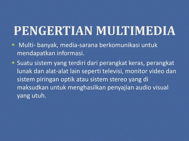 Teknologi multimedia | PPTX
