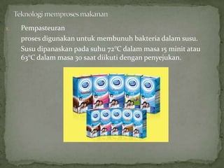 Teknologi & Pemprosesan makanan | PPTX
