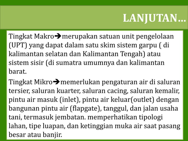 Teknologi pengembangan sistem surjan | PPTX