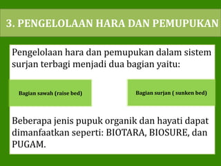 Teknologi pengembangan sistem surjan | PPTX