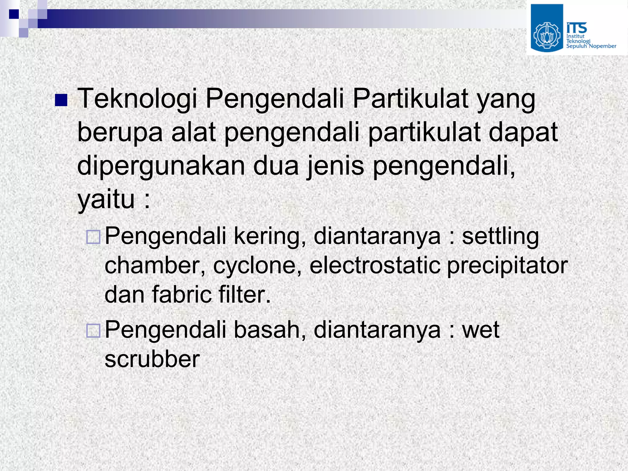 Teknologi pengendalian partikulat | PDF