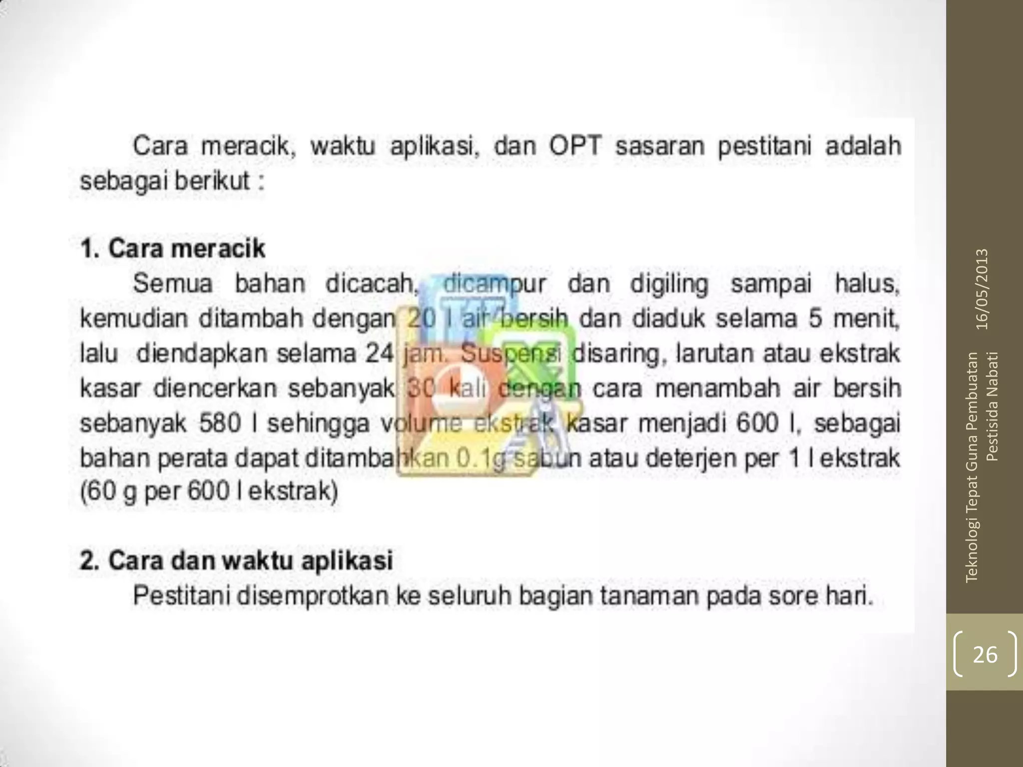 Teknologi tepat guna (pembuatan pestisida nabati) | PPTX