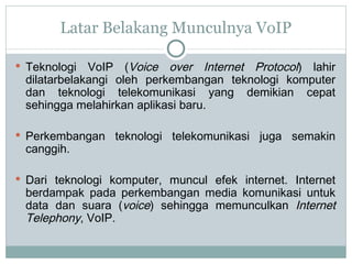 Teknologi Komunikasi - VoIP | PPT