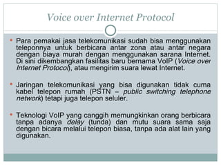 Teknologi Komunikasi - VoIP | PPT