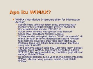 Teknologi wi max | PPT