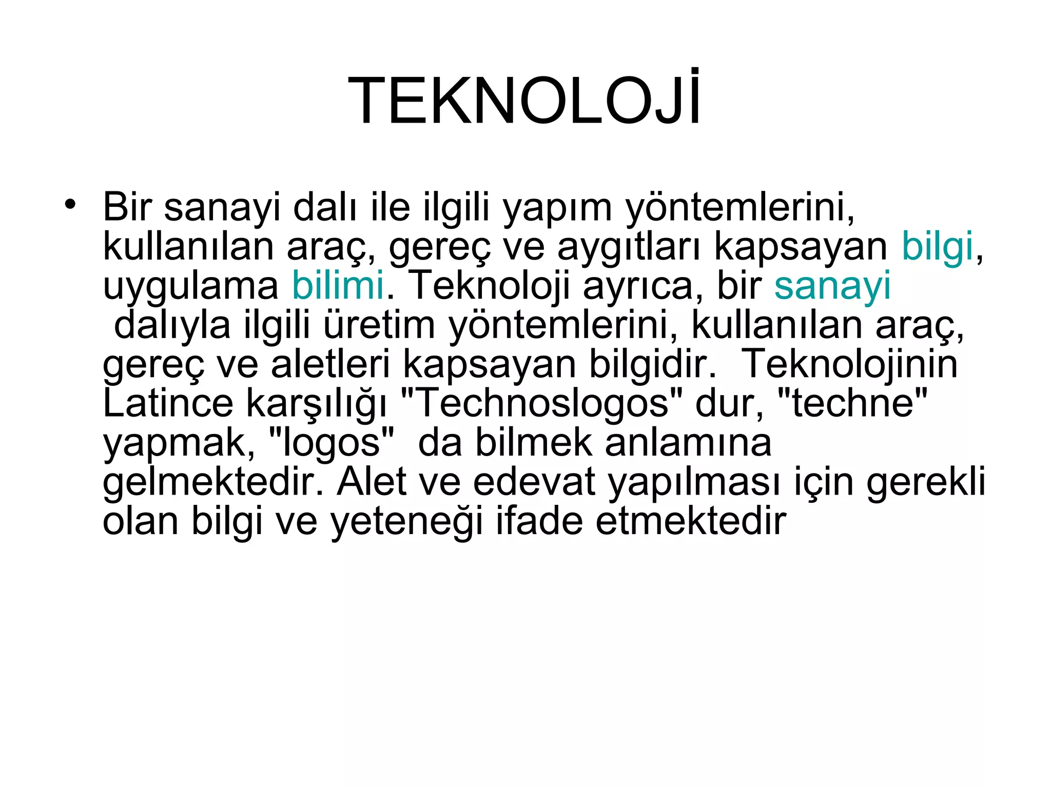 Teknoloji slayt | PPT