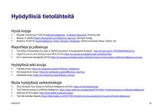 Tekoäly käsitekartta VTT 2018 | PPT