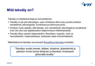 Tekoäly käsitekartta VTT 2018 | PPT