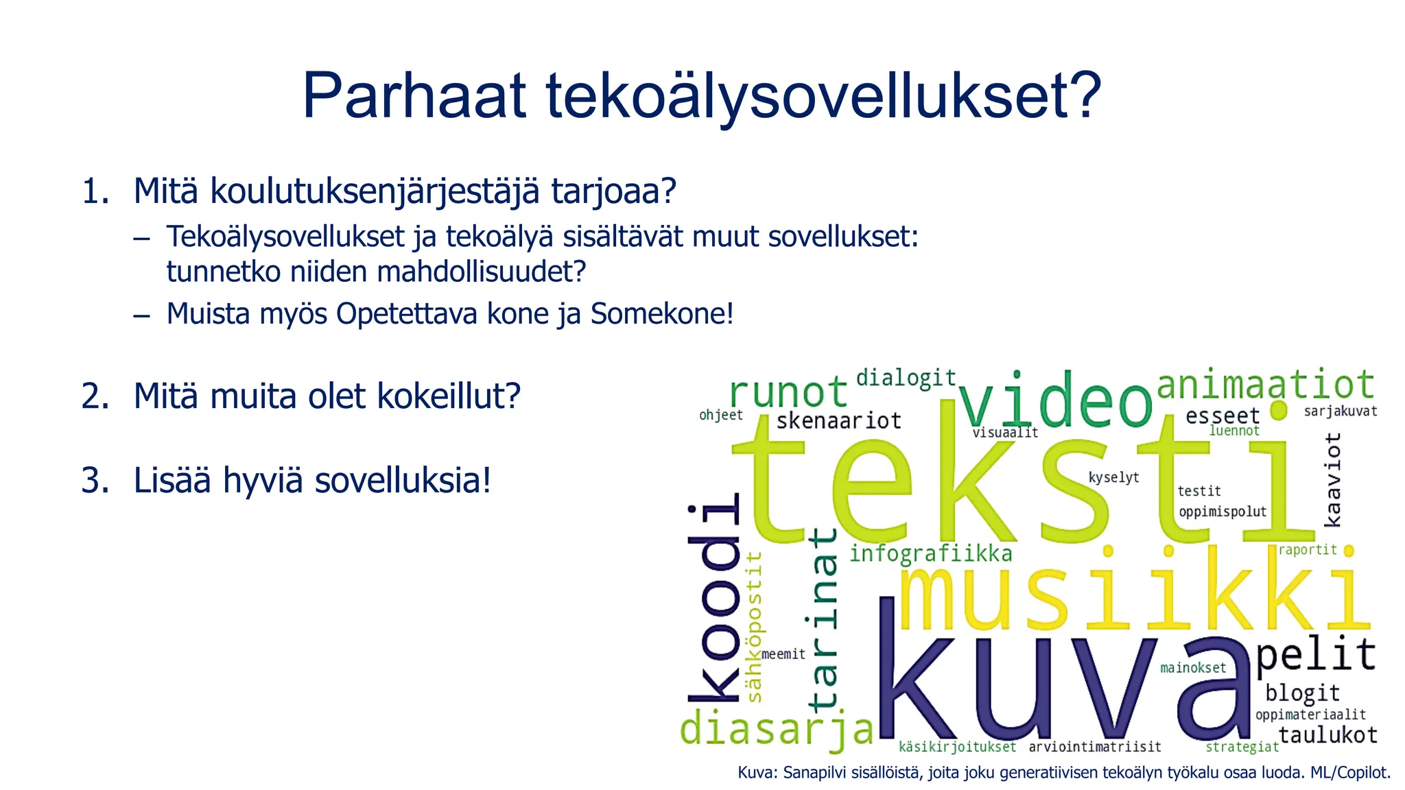 Tekoälyajan oppimistehtävät ja parhaat sovellukset 27.9.25