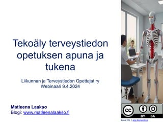 Tekoäly terveystiedon opetuksen apuna ja tukena 9.4.24