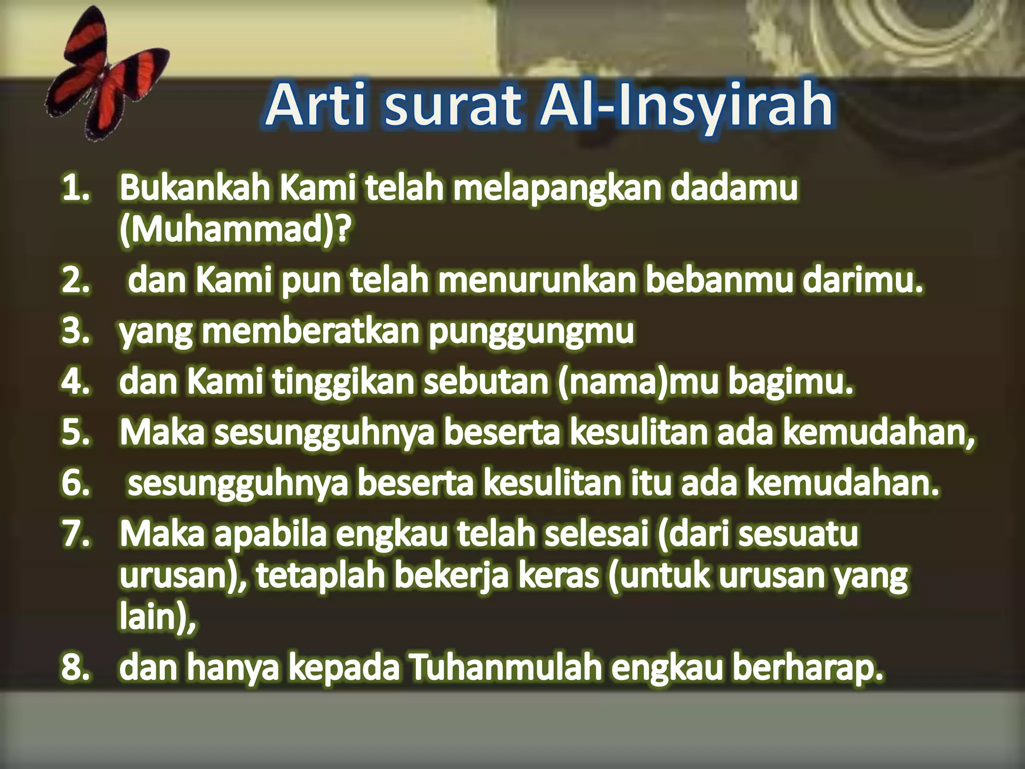 Surat Al-Insyirah | PPT