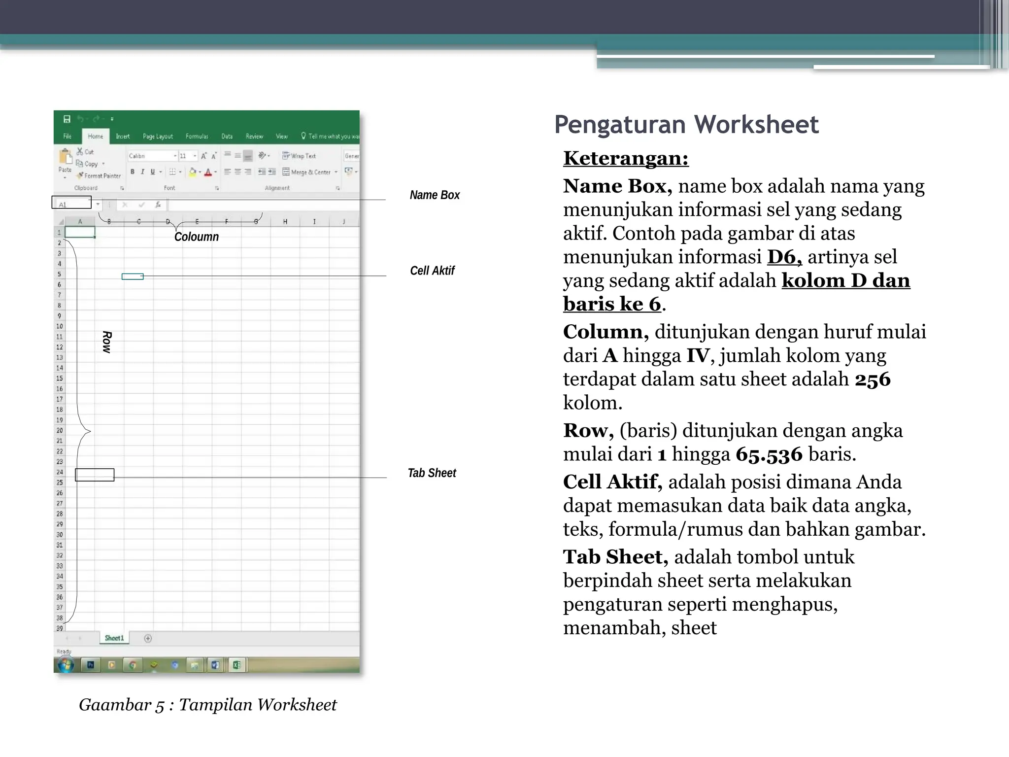 PPT materi aplikasi pengolah angka Teknologi Perkantoran | PPTX