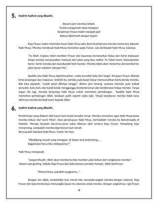 TEKS-NABI-MUSA CERITA TAULADAN UNTUK KANAK KANAK | DOCX