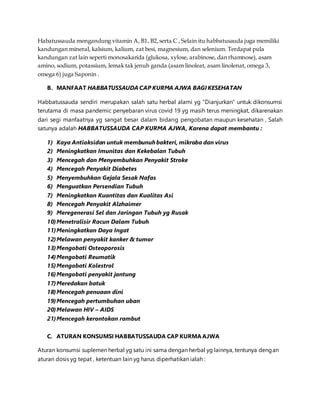 Teks 136 habbatussauda cap kurma ajwa | PDF