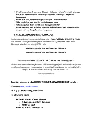 Teks 136 habbatussauda cap kurma ajwa | PDF