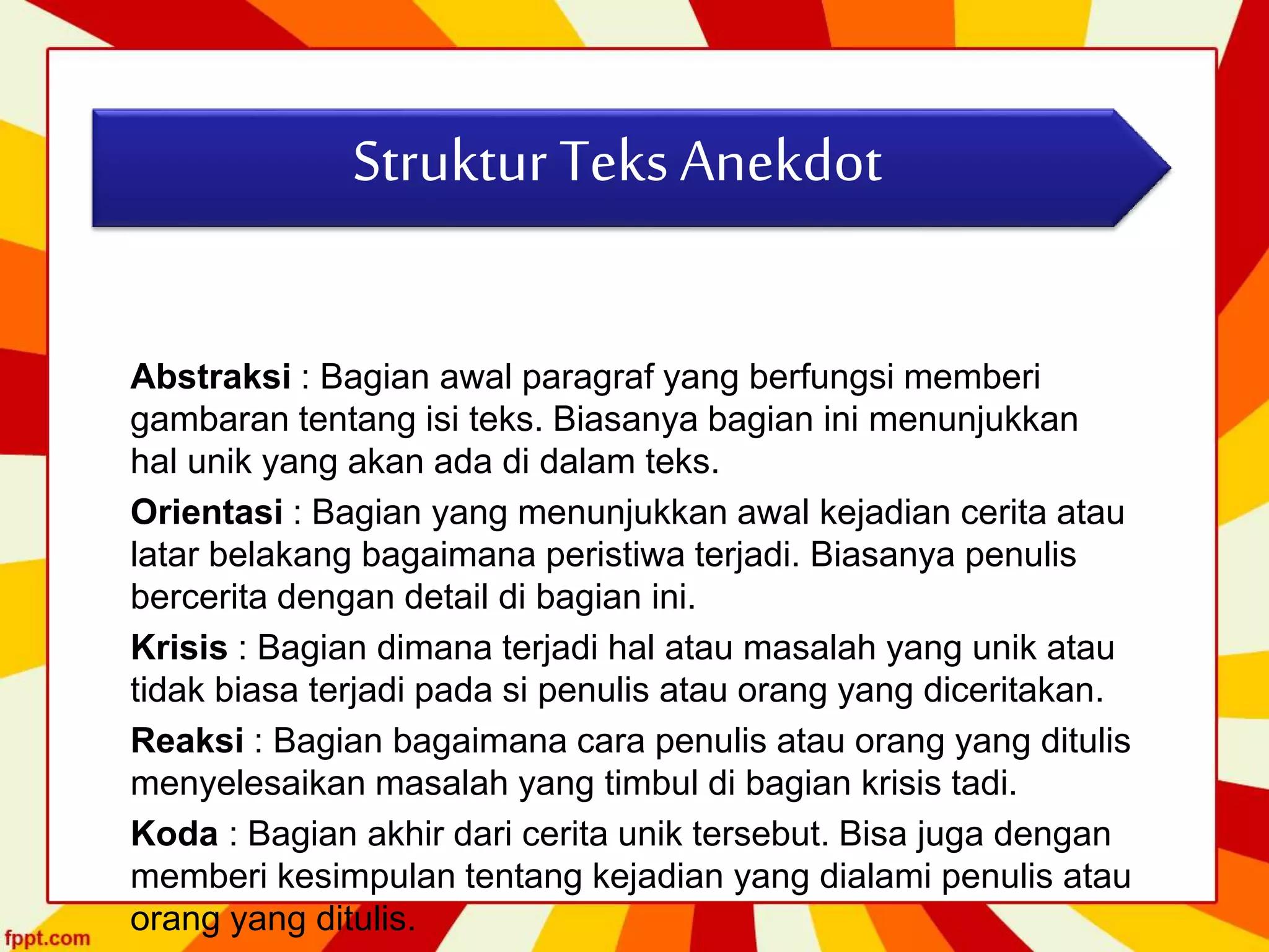 Teks Anekdot detail | PPT