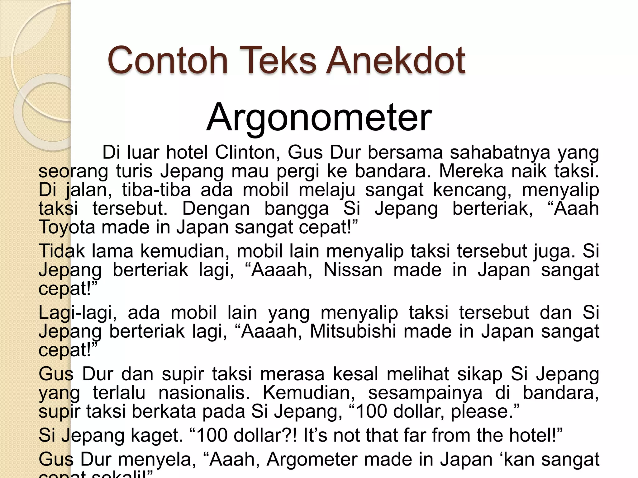 Teks anekdot | PPT