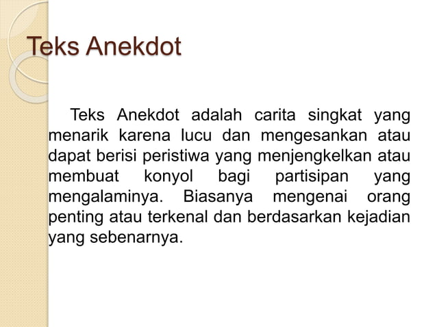 Teks anekdot | PPT
