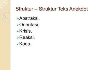Teks anekdot | PPT