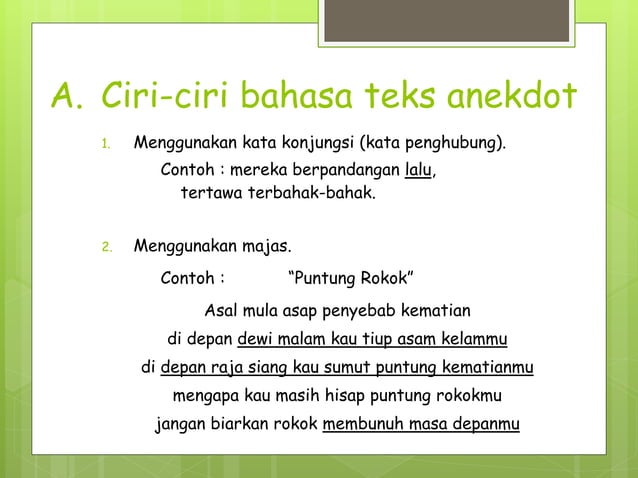 Pembahasan contoh Teks anekdot | PPTX