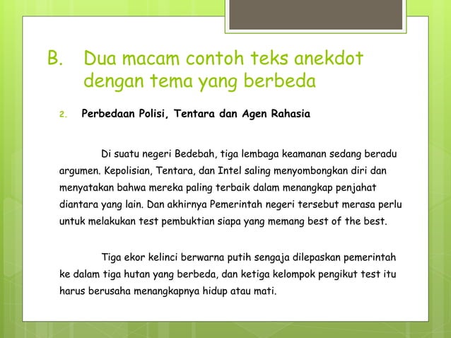 Pembahasan contoh Teks anekdot | PPT