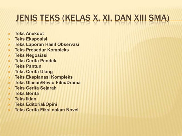 Teks bahasa indonesia | PPTX