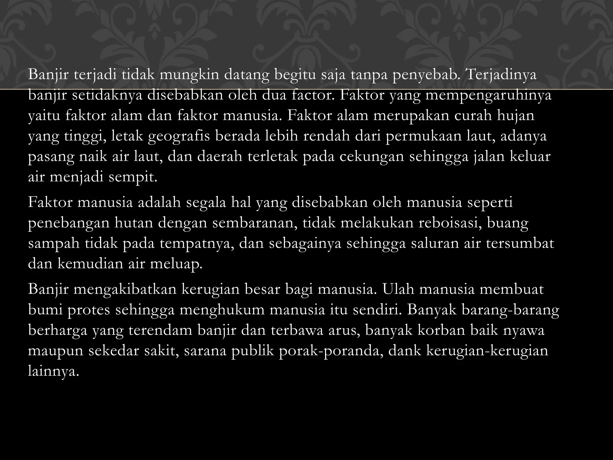 teks banjir.pptx, materi yang relevan dan baik | PPTX