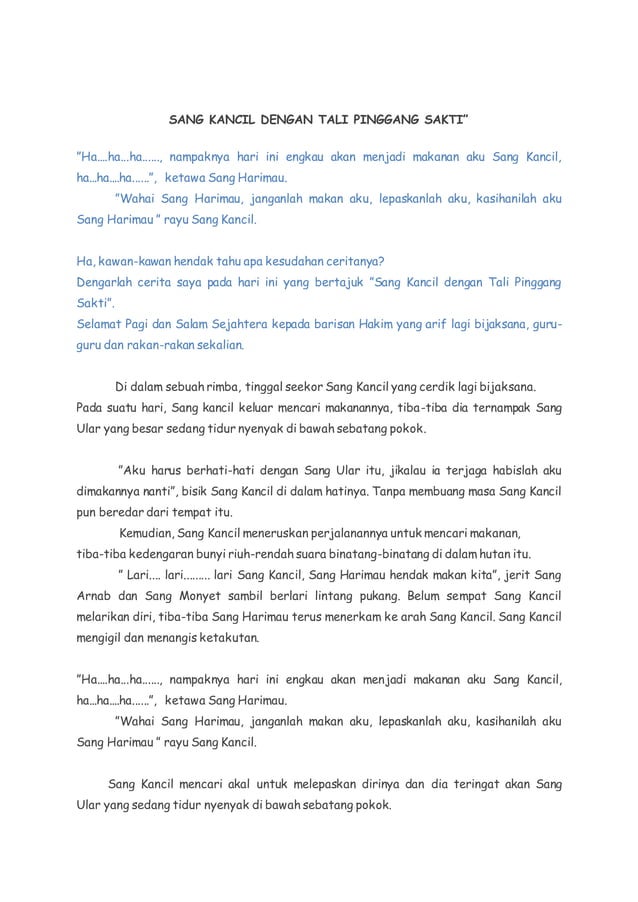 Teks bercerita bm | DOCX