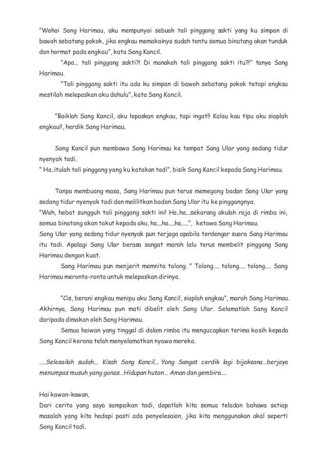 Teks bercerita bm | DOCX