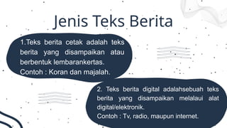Materi Teks Berita untuk siswa kelas VII | PPTX