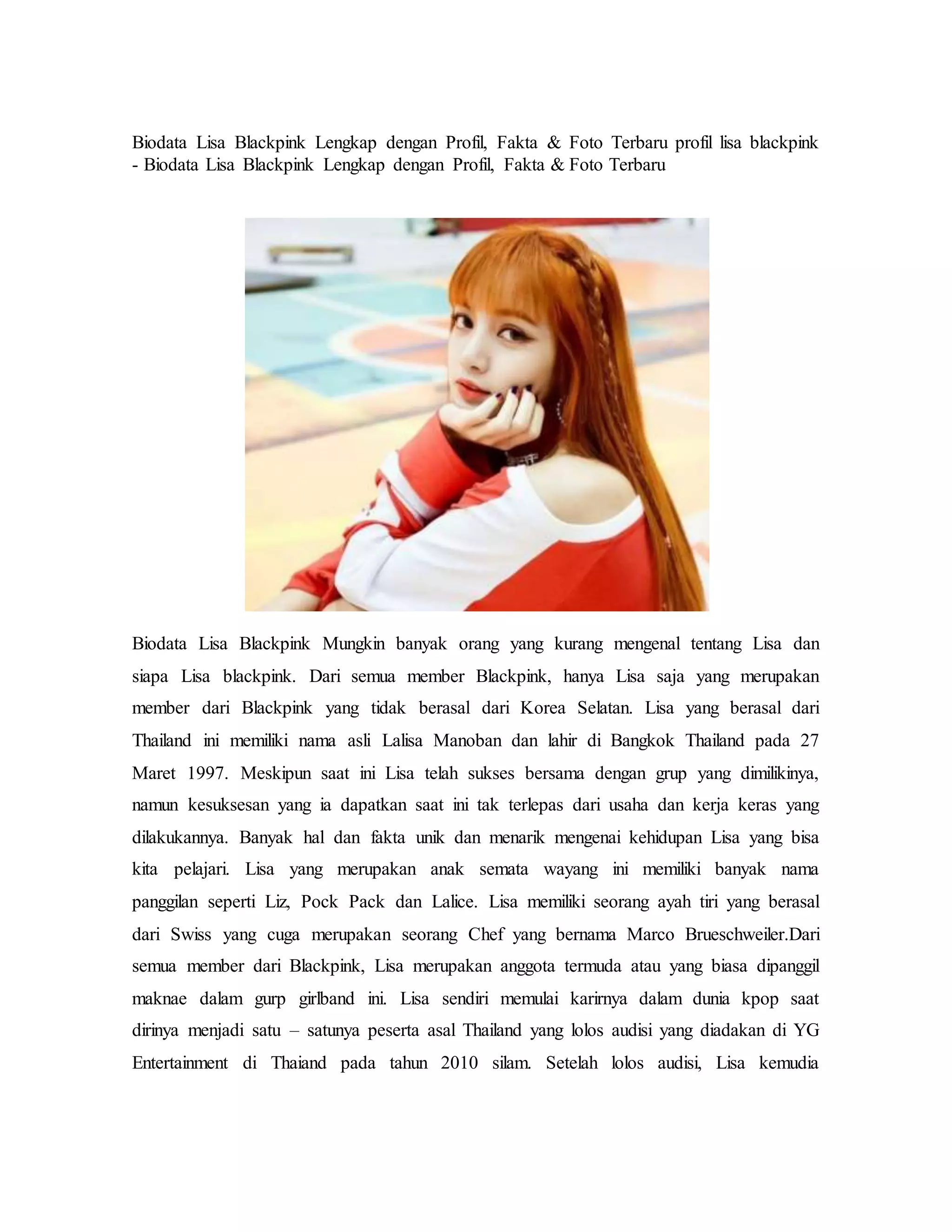 Teks biografi LISA | DOCX