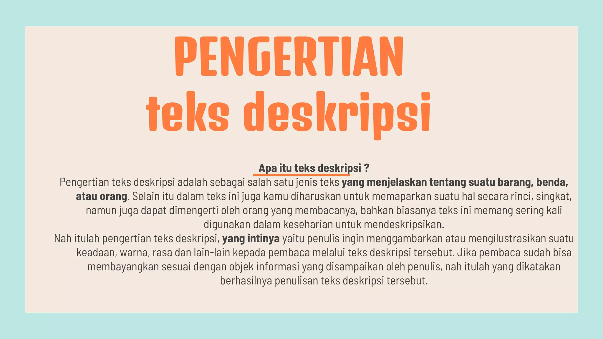 PPT TEKS DESKRIPSI | PPTX