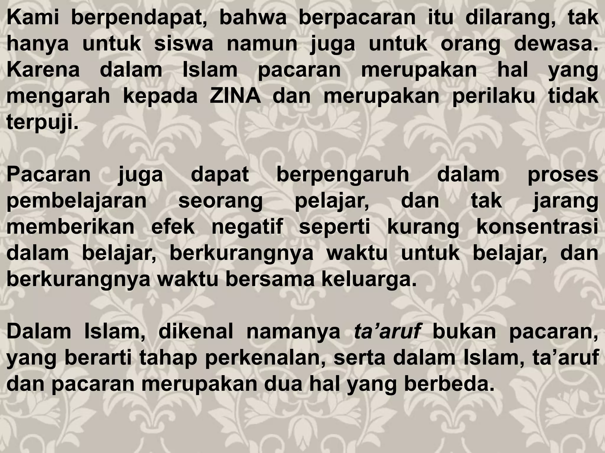 Teks diskusi pacaran | PPTX