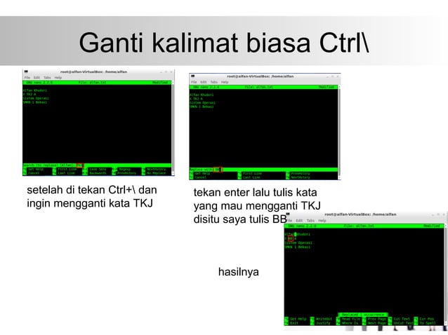 Teks editor nano linux | PPT