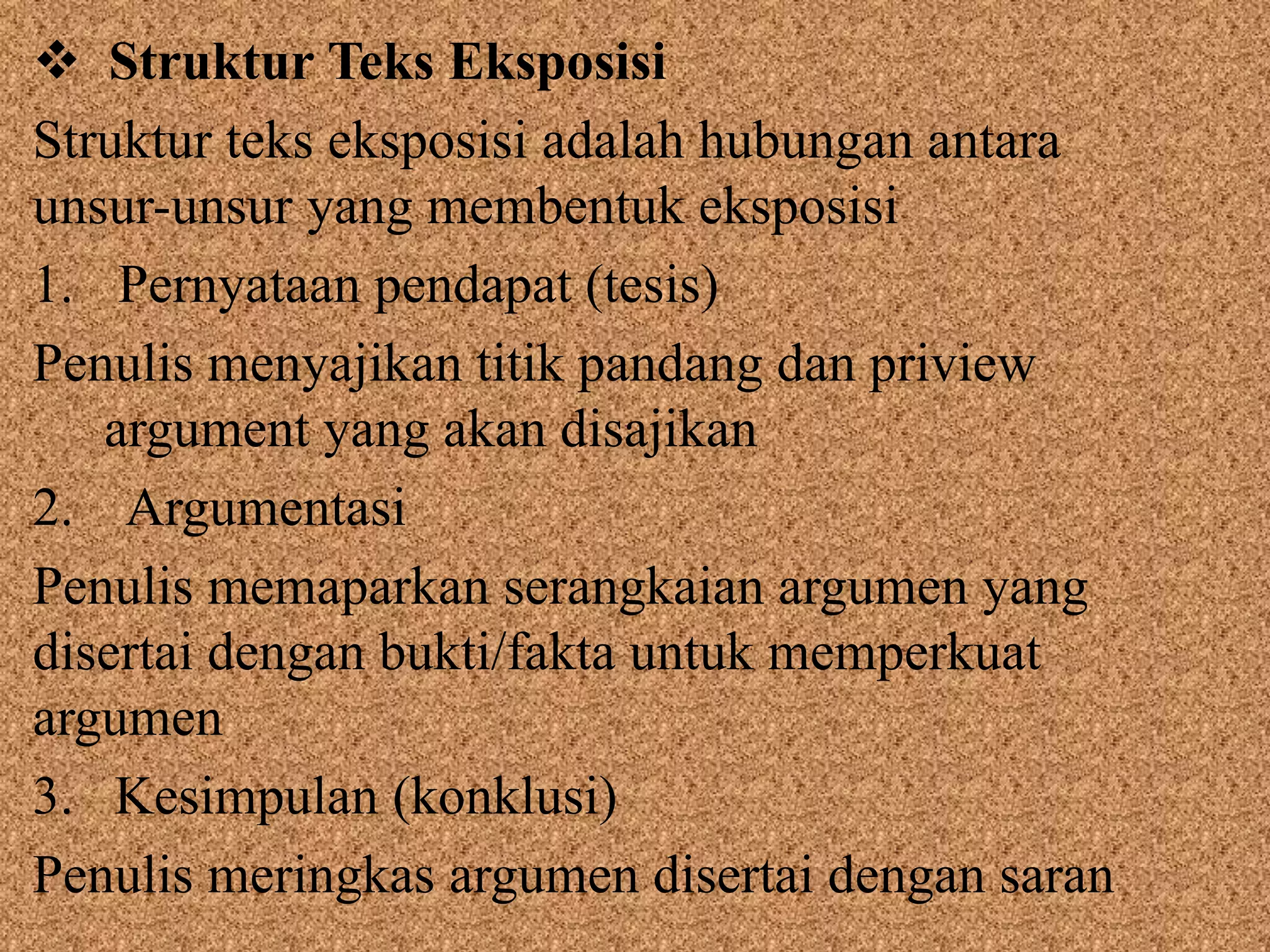 Presentasi teks eksposisi | PPTX