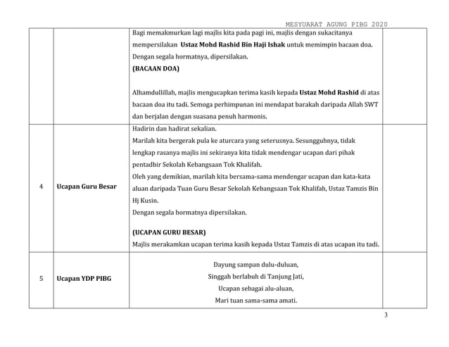 TEKS EMCEE MEETING PIBG tahun 2024/2025. | DOC