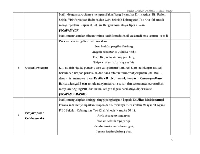 TEKS EMCEE MEETING PIBG tahun 2024/2025. | DOC