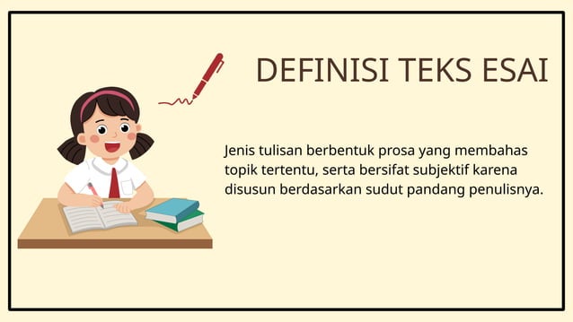 Materi Bahasa Indonesia Teks Esai untuk kelas XII fase F | PPTX