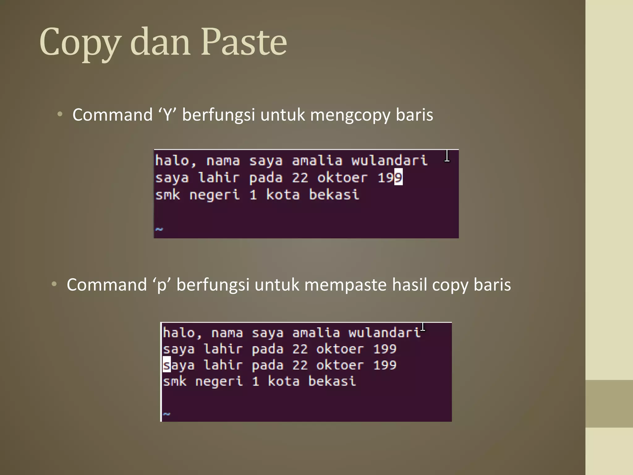 Teks Editor Vim | PPTX